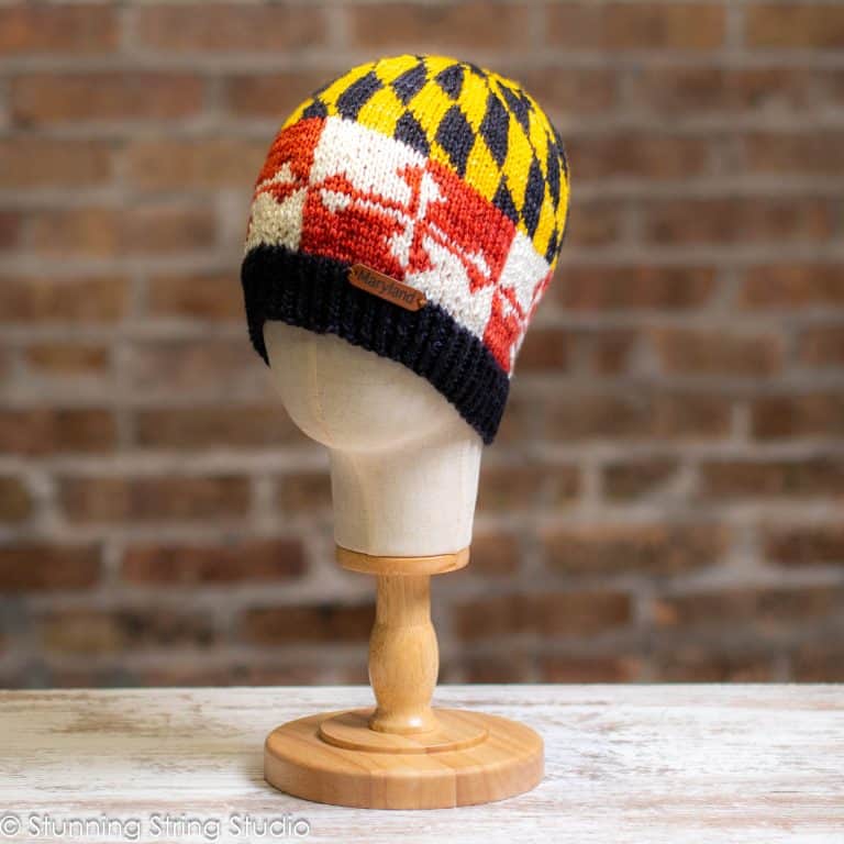 Maryland Flag Hat pattern | Stunning String Studio